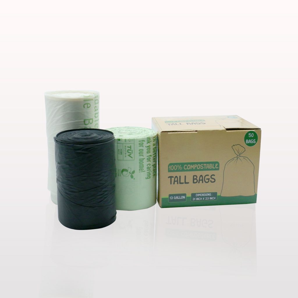 100% biodegradable cornstarch kitchen garbage bags