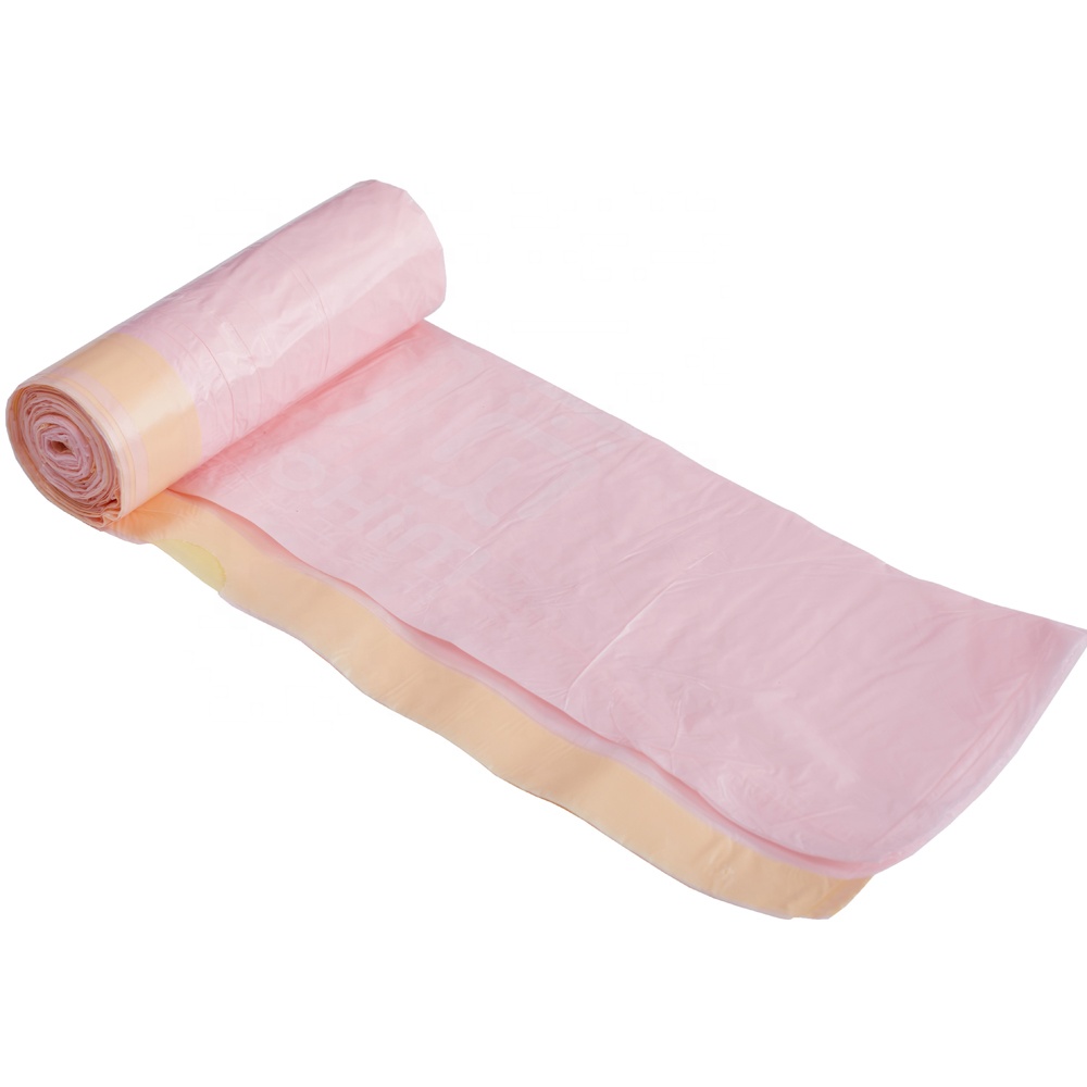 Black trash fold biodegradable garbage bags