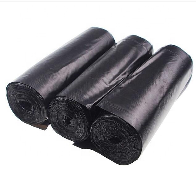 Black trash fold biodegradable garbage bags