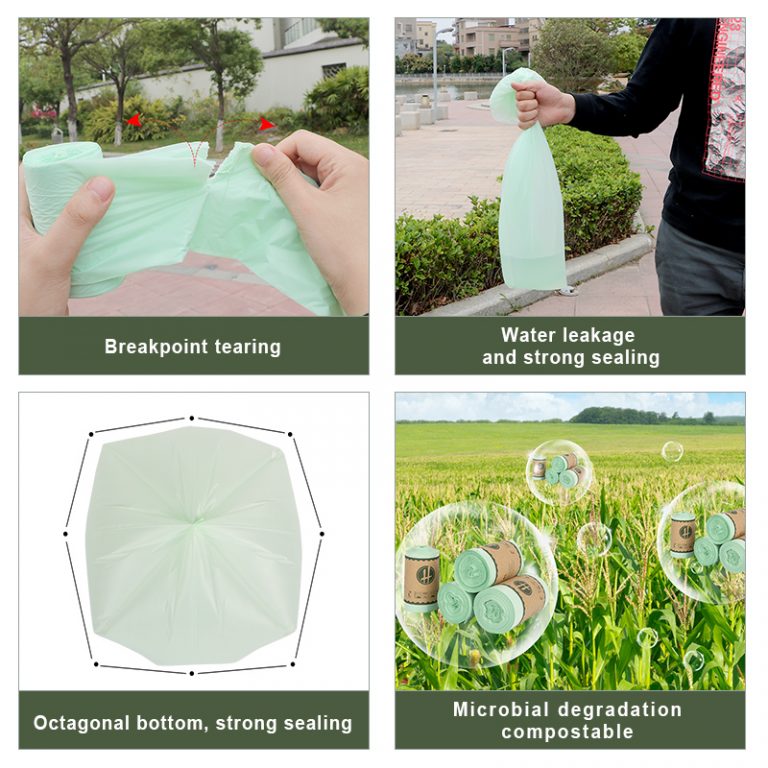 Corn starch compostable biodegradable garbage bag
