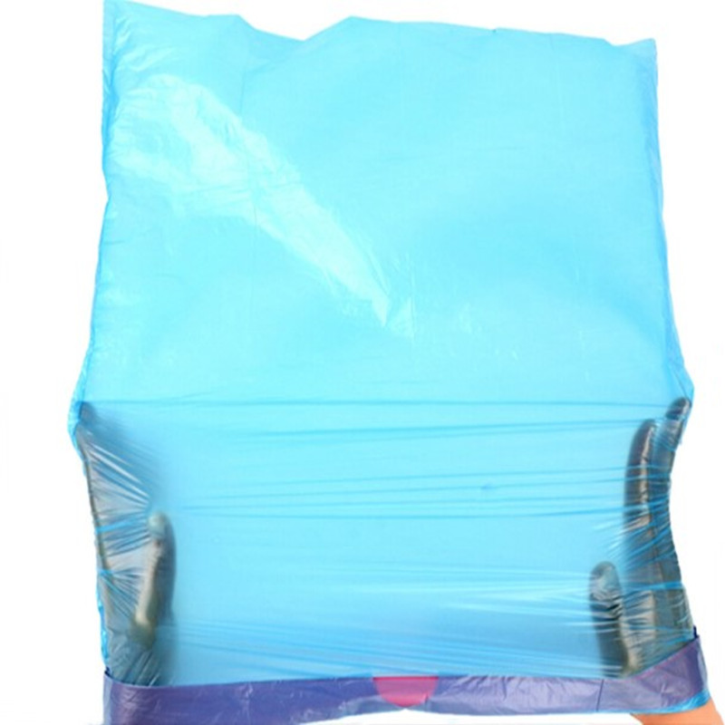 Drawstring biodegradable portable plastic garbage bag